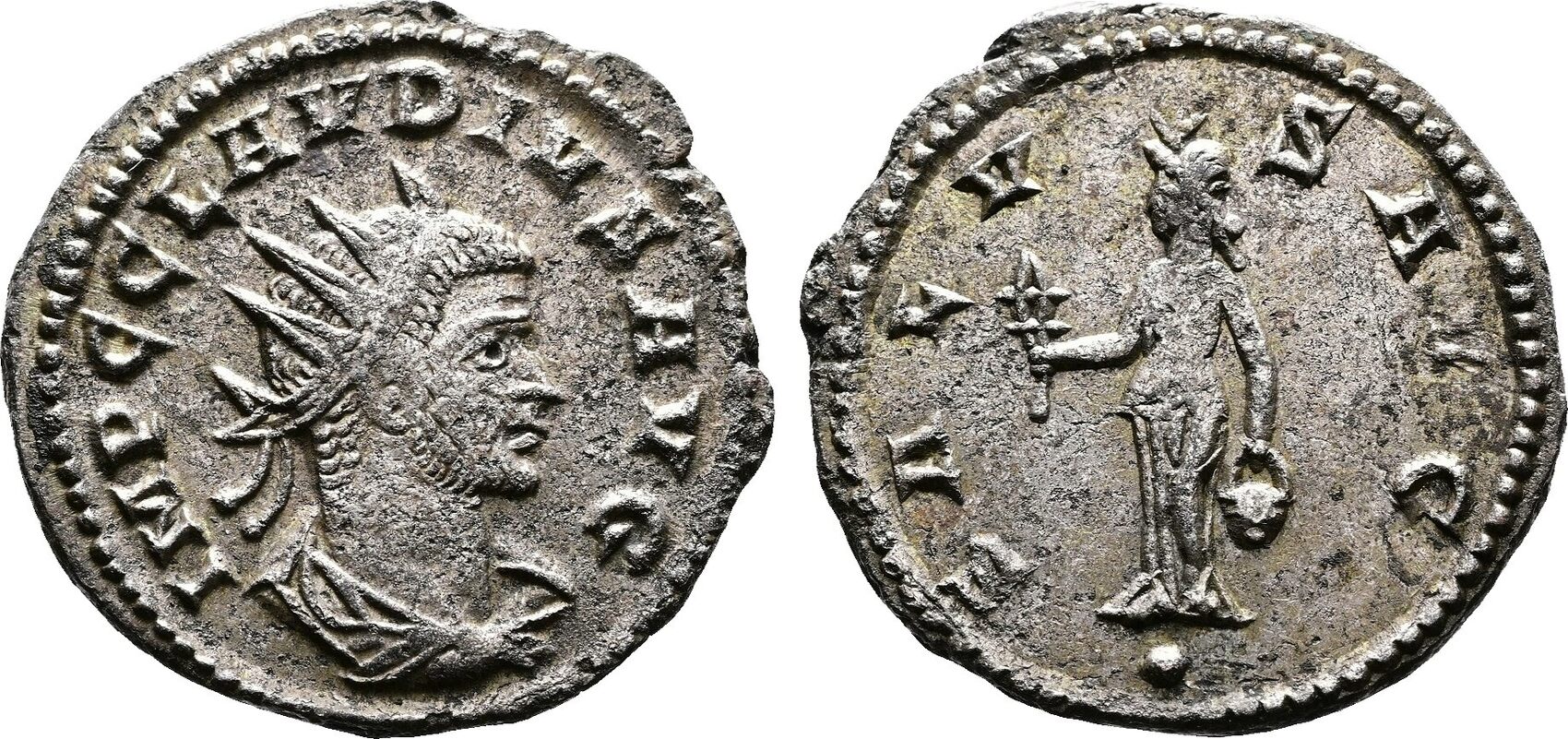 Roman Empire Antoninianus 268–270 AD. Fully Silvered | MA-Shops