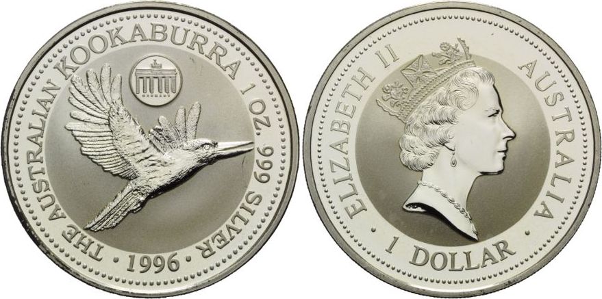 Australien, Dollar 1996, Kookaburra, BU (MS65-70) | MA-Shops