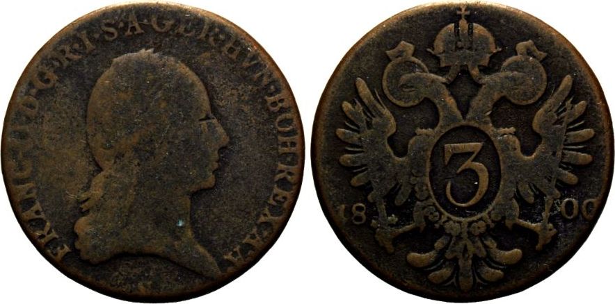 Haus Habsburg, 3 Kreuzer 1800, Franz II. (I.), 1792-1835, s | MA-Shops