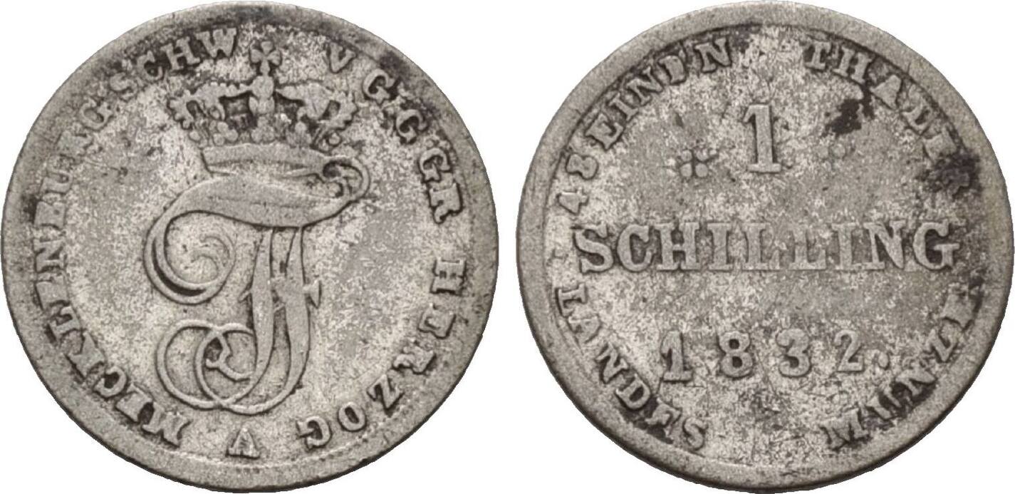Mecklenburg-Schwerin, Schilling 1832, Friedrich Franz I., 1785-1837, VF | MA-Shops