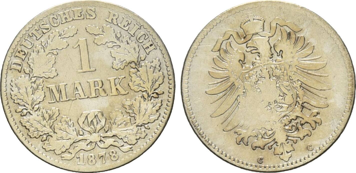 Deutsches Reich, 1 Mark 1878 C, kleiner Adler, VF | MA-Shops