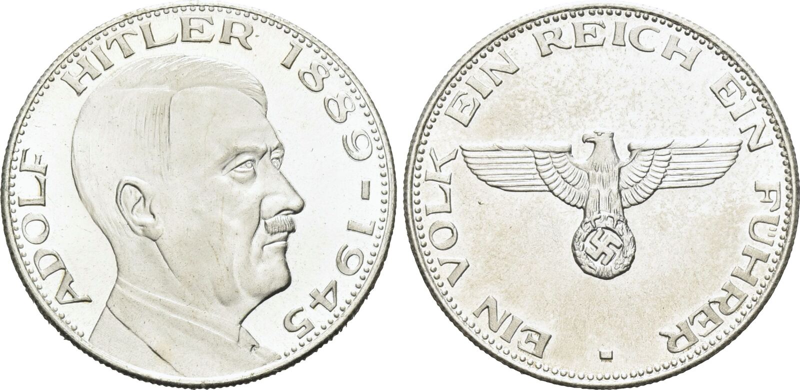 Deutschland, Medaille, Adolf Hitler 1889-1945, leichte Abdrücke, Proof ...