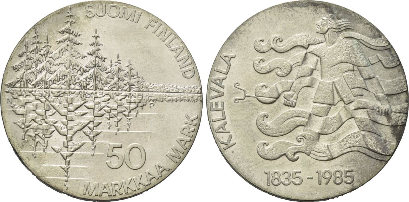 Finnland, 50 Markkaa 1985, 150 Jahre Aufzeichnung Kalevala, UNC- | MA-Shops