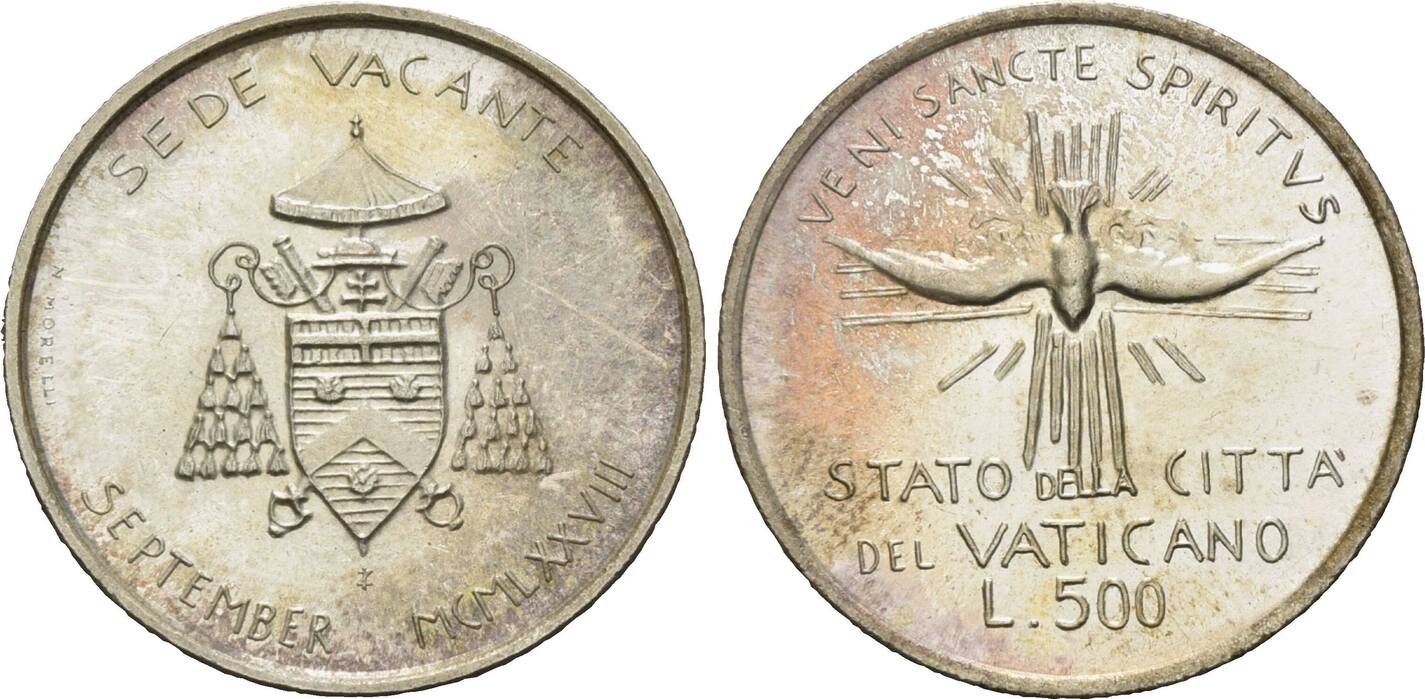 Vatikan, 500 Lire 1978, Sedisvakanz, UNC- | MA-Shops