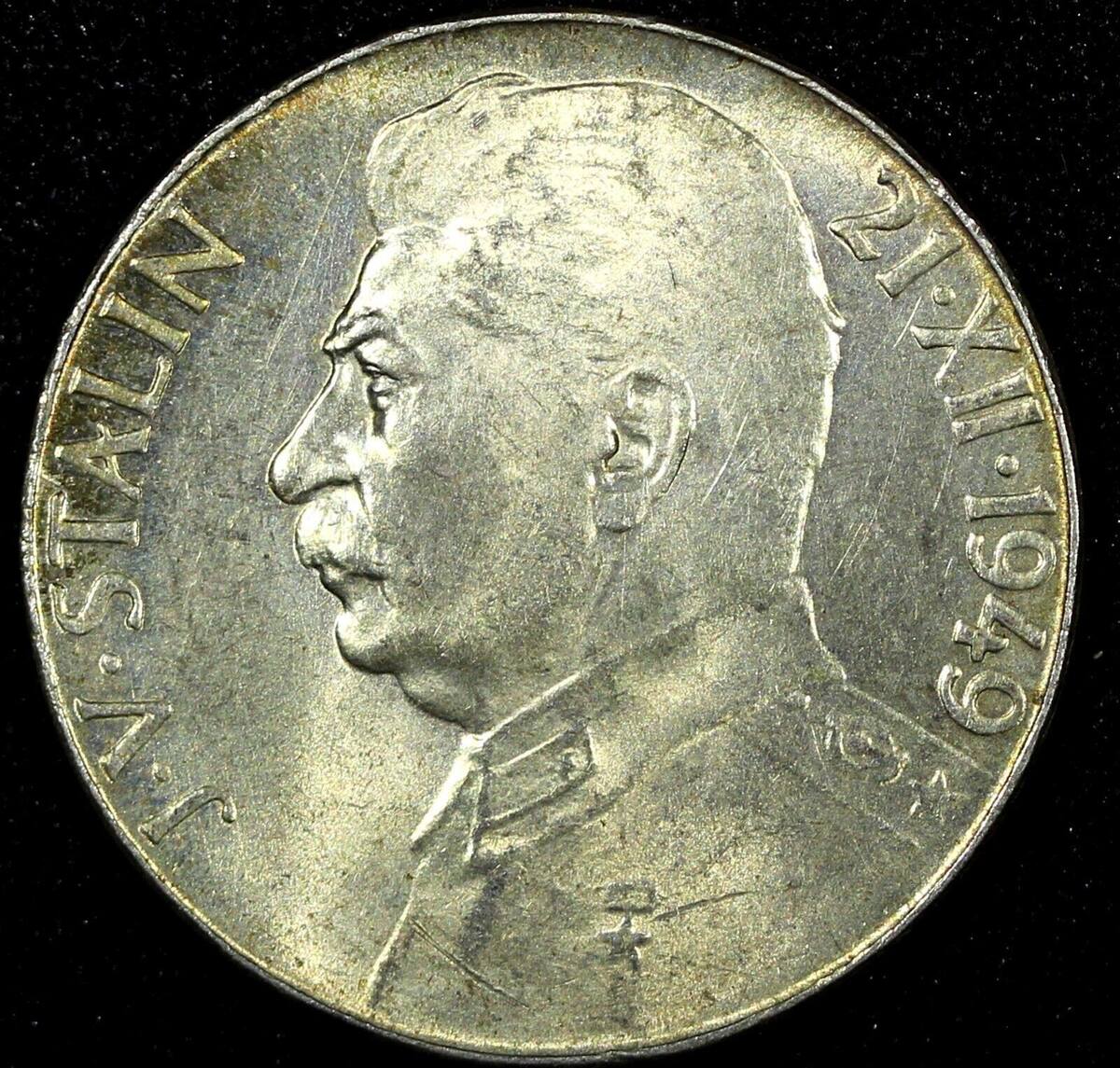 Czechia 50 Korun Czechoslovakia Silver 1949 70th Birthday - Josef ...