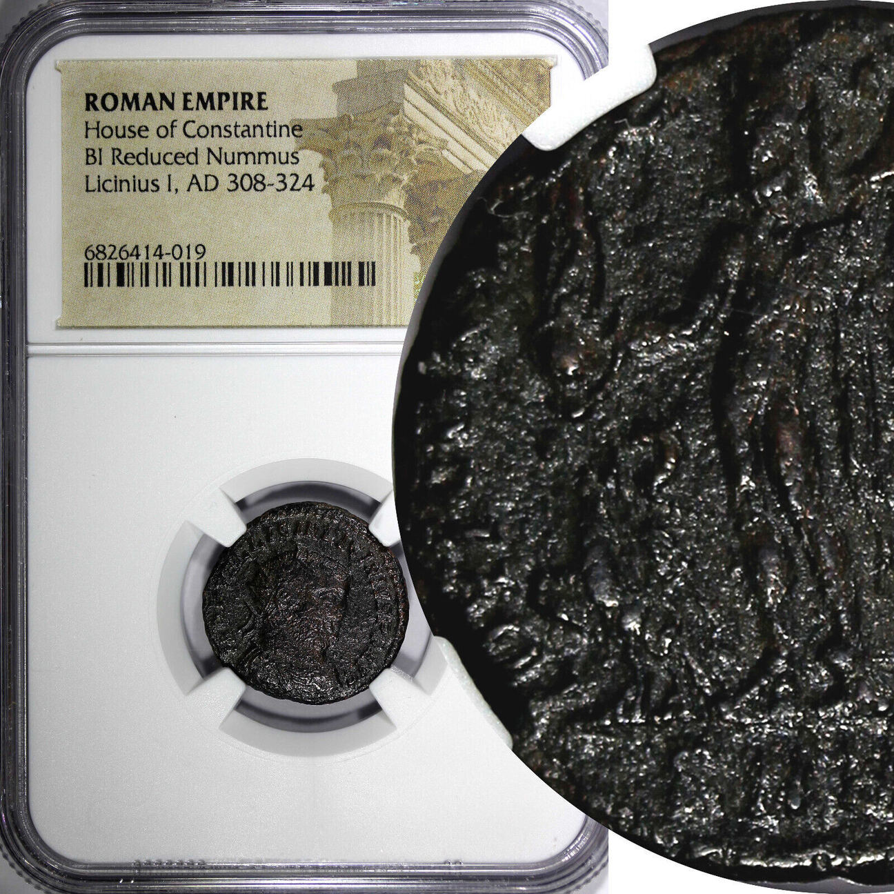 308 AD ROMAN Licinius I AS CAESAR AD 308-324 BI REDUCED NUMMUS /JUPITER ...