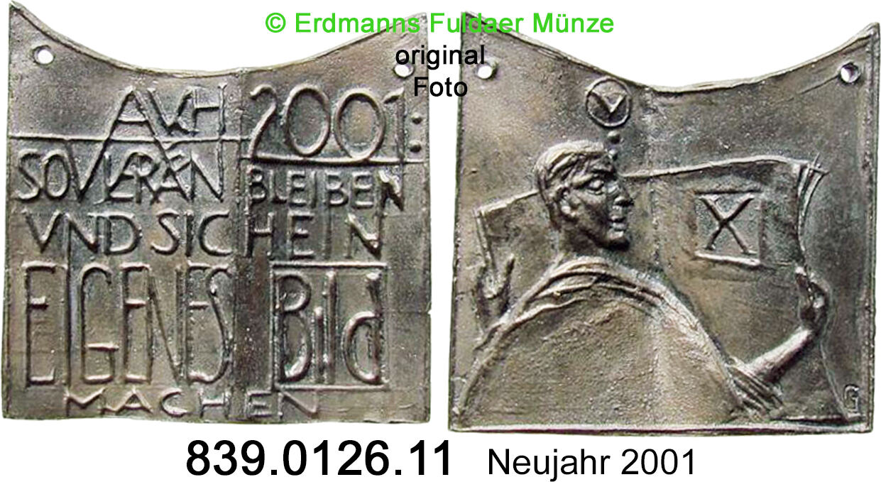 Güttler Kunstmedaille Neujahr Medaille Neujahr 2001. 839.0126.11 ...