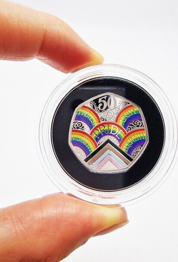 European Coins Great Britain UK 2022 50p 50 Years Pride RAINBOW LGBTQ+ ...