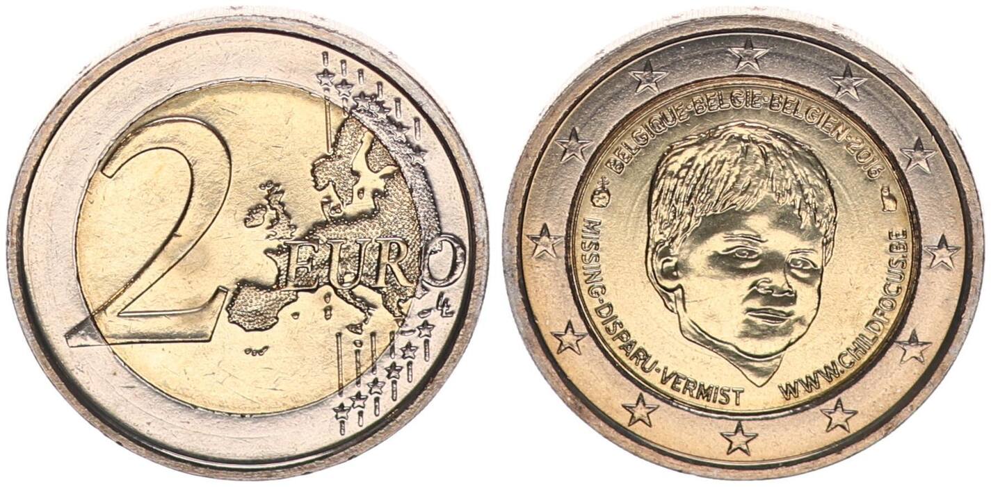 Belgien 2 Euro 2016 Gedenkmünze Tag der vermissten Kinder BU | MA-Shops