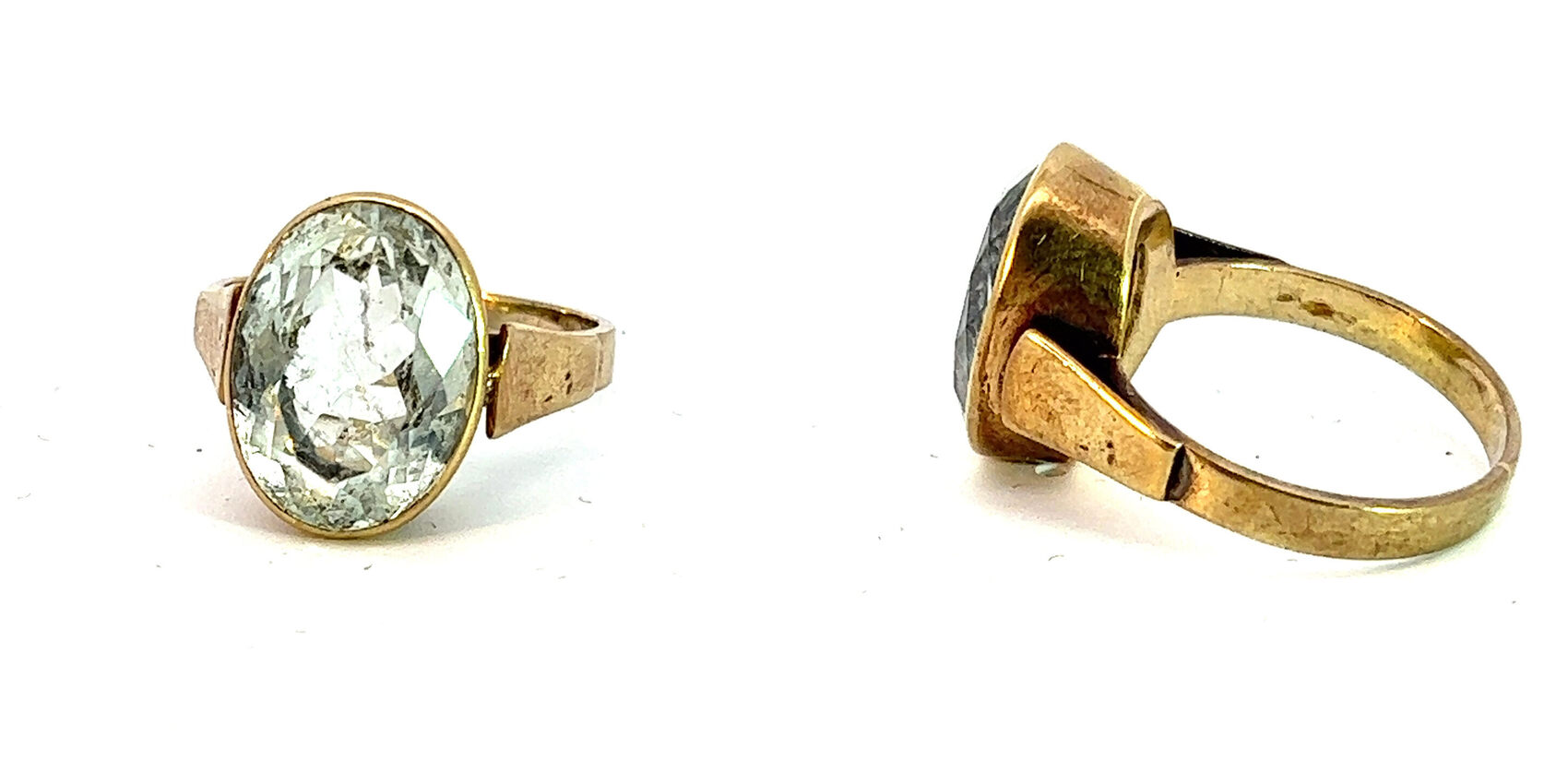 333 Gold Ring mit Aquamarin, 5g, Ringgröße 58 Sehr gut sehe Fotos und ...