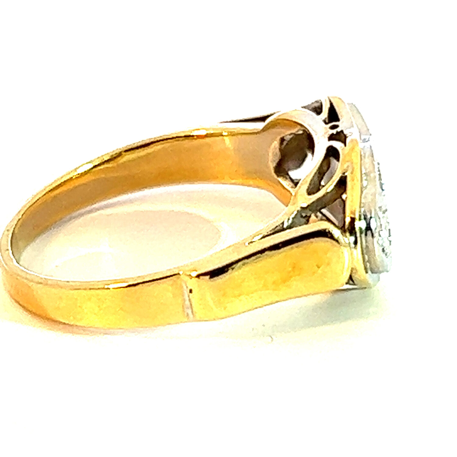 585 Gold Ring mit Rubin und Diamanten 6,17g Ringgröße 60 Sehr gut ...