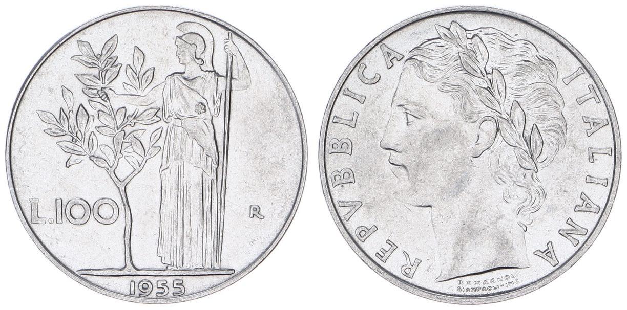 Italien 100 Lire 1955 UNC- | MA-Shops
