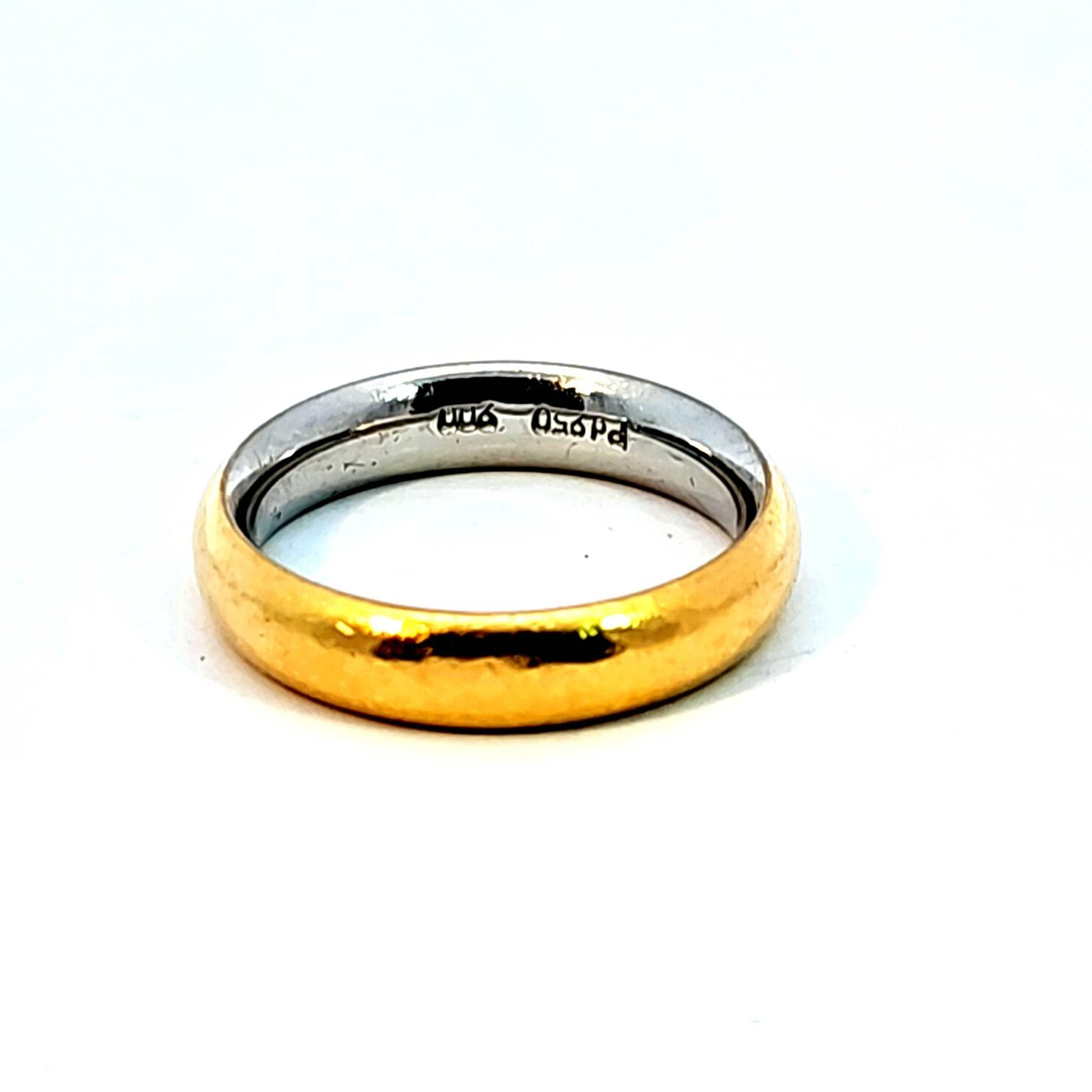 900 Gold 950 Paladium Ring, 950 Paladium und 900 Gold, 6,8g, Ringgröße ...