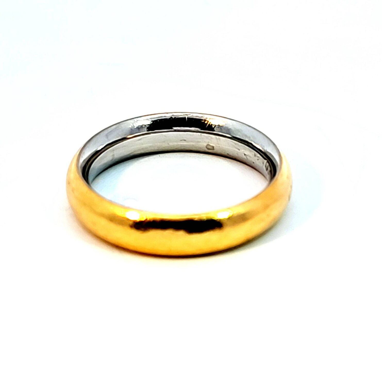 900 Gold 950 Paladium Ring, 950 Paladium und 900 Gold, 6,8g, Ringgröße ...