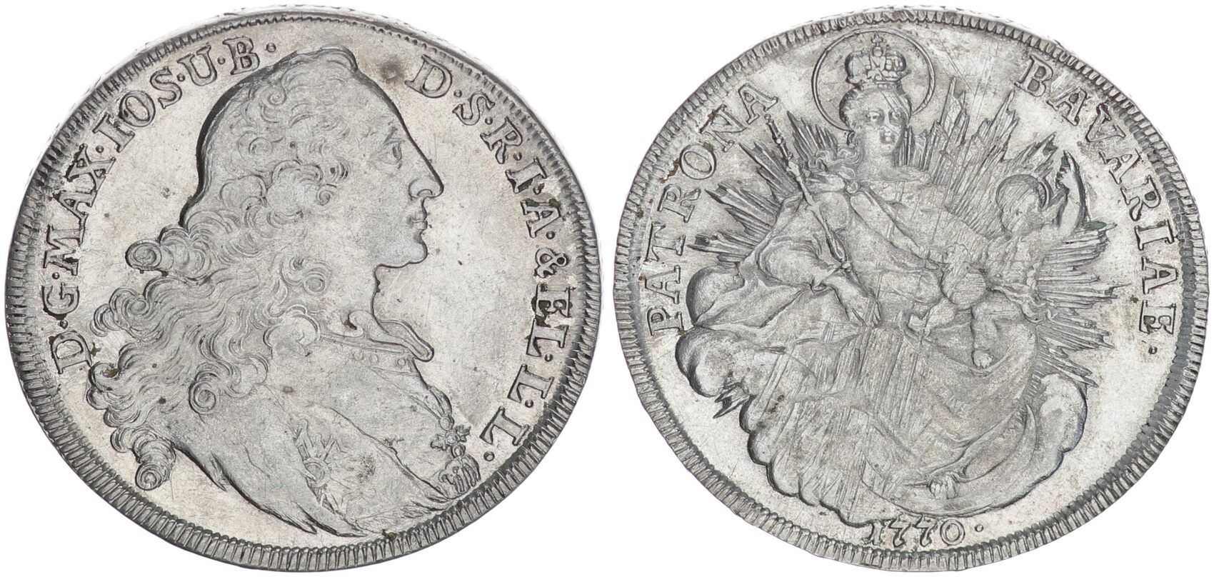 Bayern Madonnentaler 1770 Maximilian III. Joseph VF-EF | MA-Shops