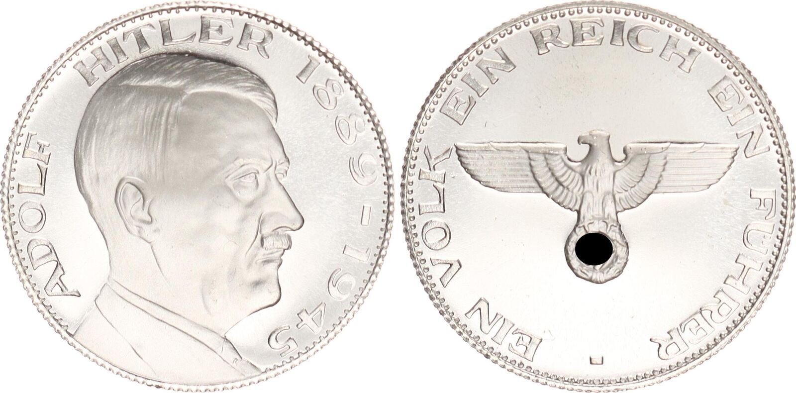 3. Reich Adolf Hitler Medaille Ein Volk, ein Reich, ein Führer 1889 ...