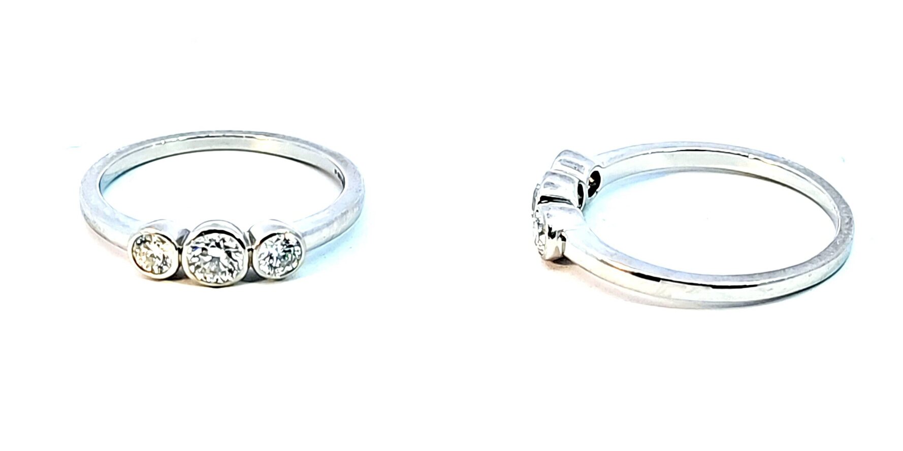 Platinring 950 Platin Ring mit Diamanten, alle Steine zusammen 0,50 ...