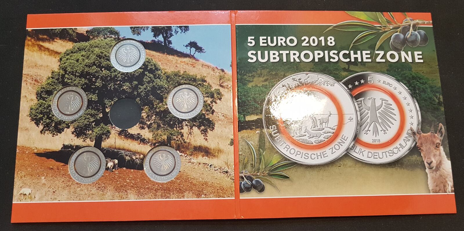 Deutschland 5x5€ 2018 Subtropische Zone BU | MA-Shops