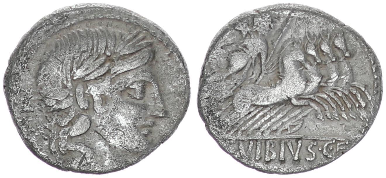 Antike - Römische Republik Denar 90 BC C. Vibius - Rom F-VF | MA-Shops