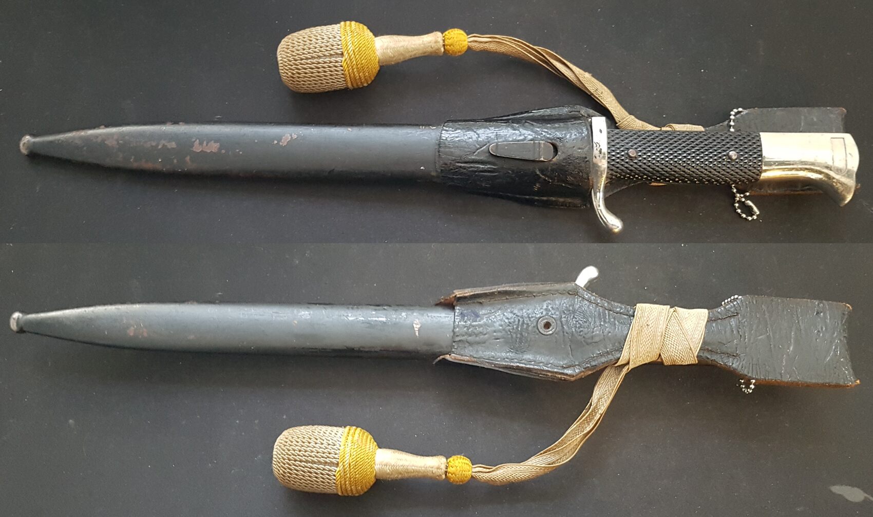 3. Reich Wehrmacht Bajonett K98 mit Koppelschuh und Portepee mit ...