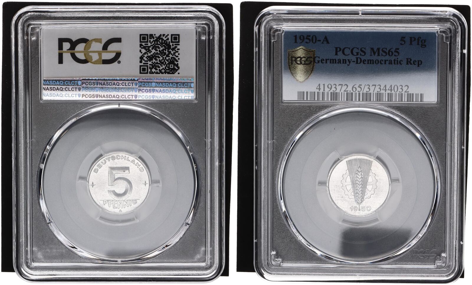 Germany-Democratic Rep 5 Pfg 1950-A DDR PCGS MS65 Stempelglanz | MA-Shops