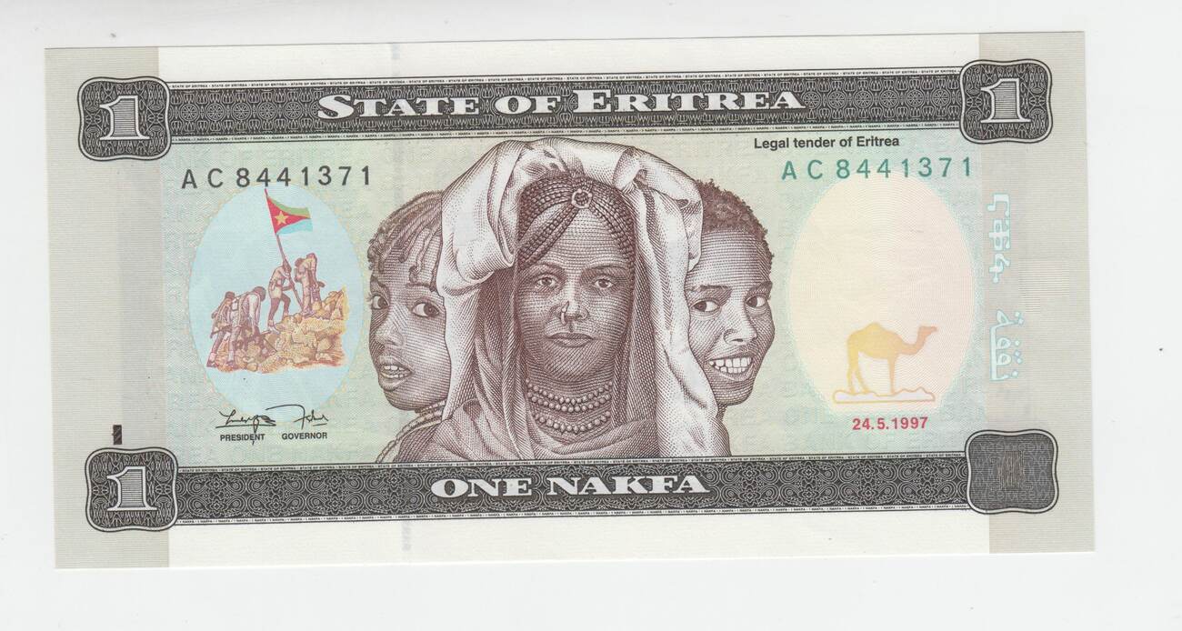 24.5.1997 Eritrea, One Nakfa Banknote, 1997 GEM UNC | MA-Shops