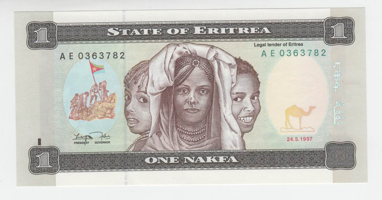 24.5.1997 Eritrea, One Nakfa Banknote, 1997 GEM UNC | MA-Shops