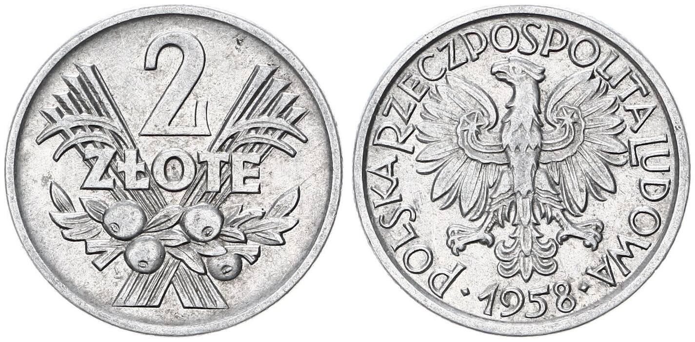 Polen 2 Zloty 1958 EF | MA-Shops
