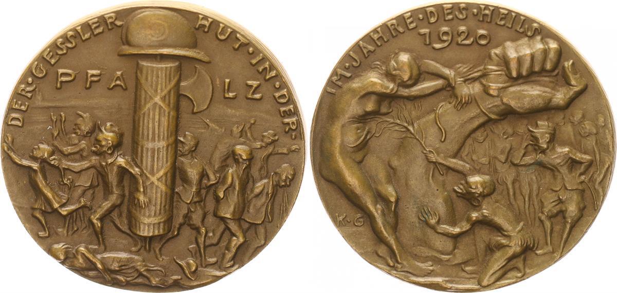 Deutschland / 1.Weltkrieg Medaille von Karl Götz Medaille, Der Gessler ...