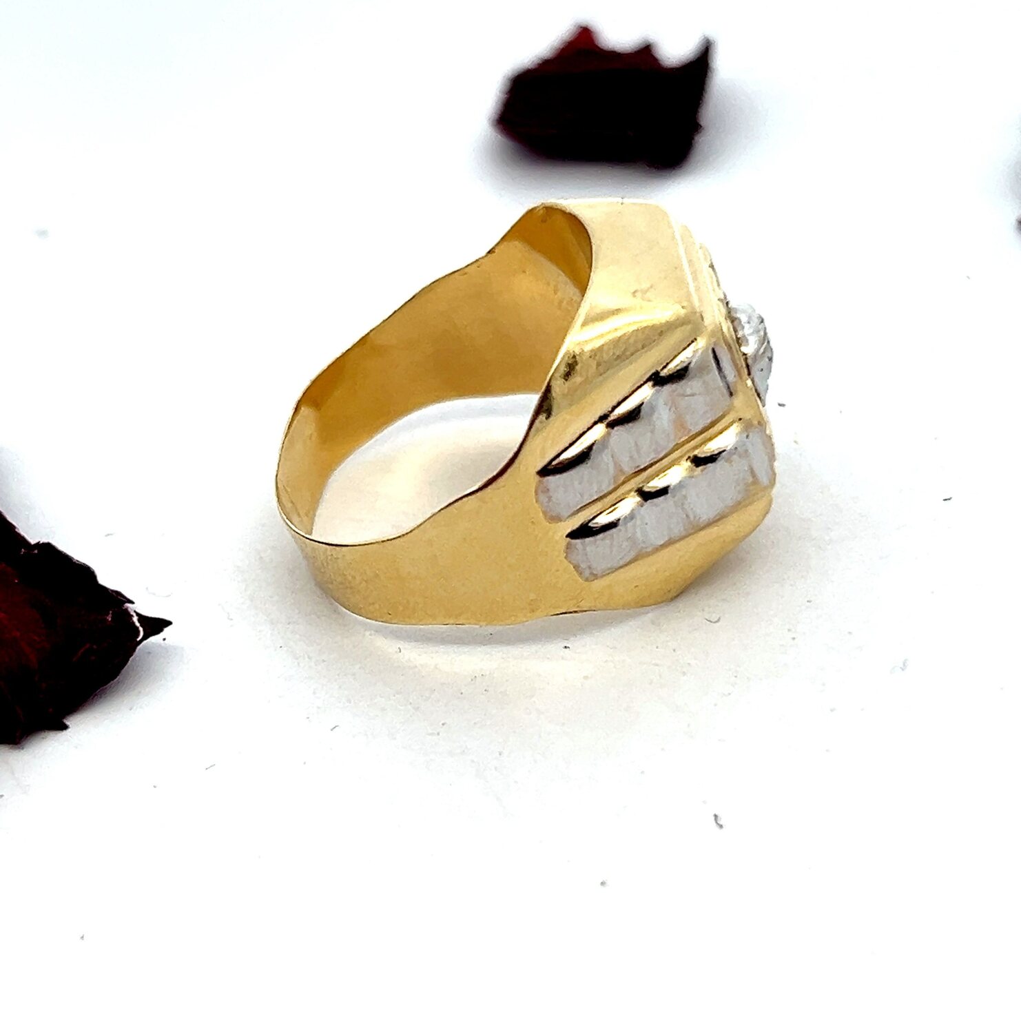 585 Gold Stil Versace Ring, Ringgröße 69 Sehr gut, siehe Foto und Video ...