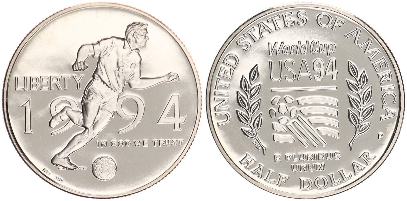USA 1/2 Dollar 1994 Fußball WM Proof | MA-Shops