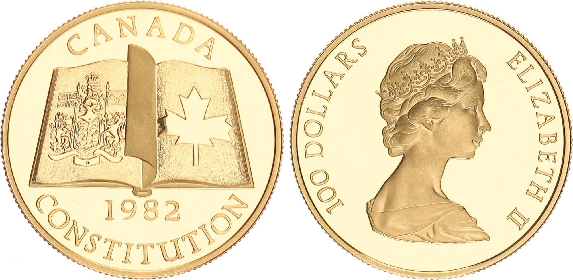 Kanada 100 Dollar 1982 Constitution 1/2 oz Gold Proof | MA-Shops