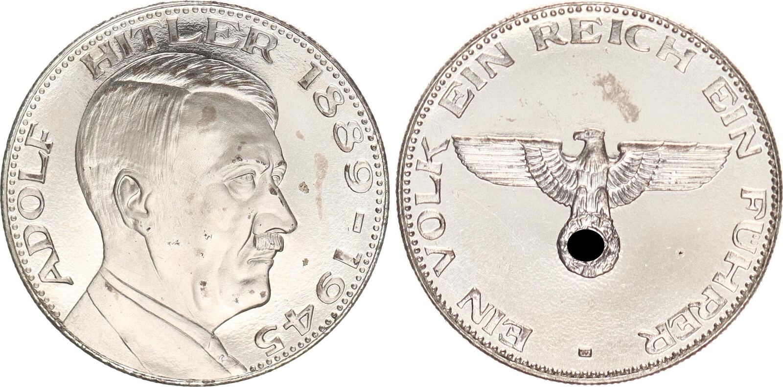3. Reich Adolf Hitler Medaille Ein Volk, ein Reich, ein Führer 1889 ...