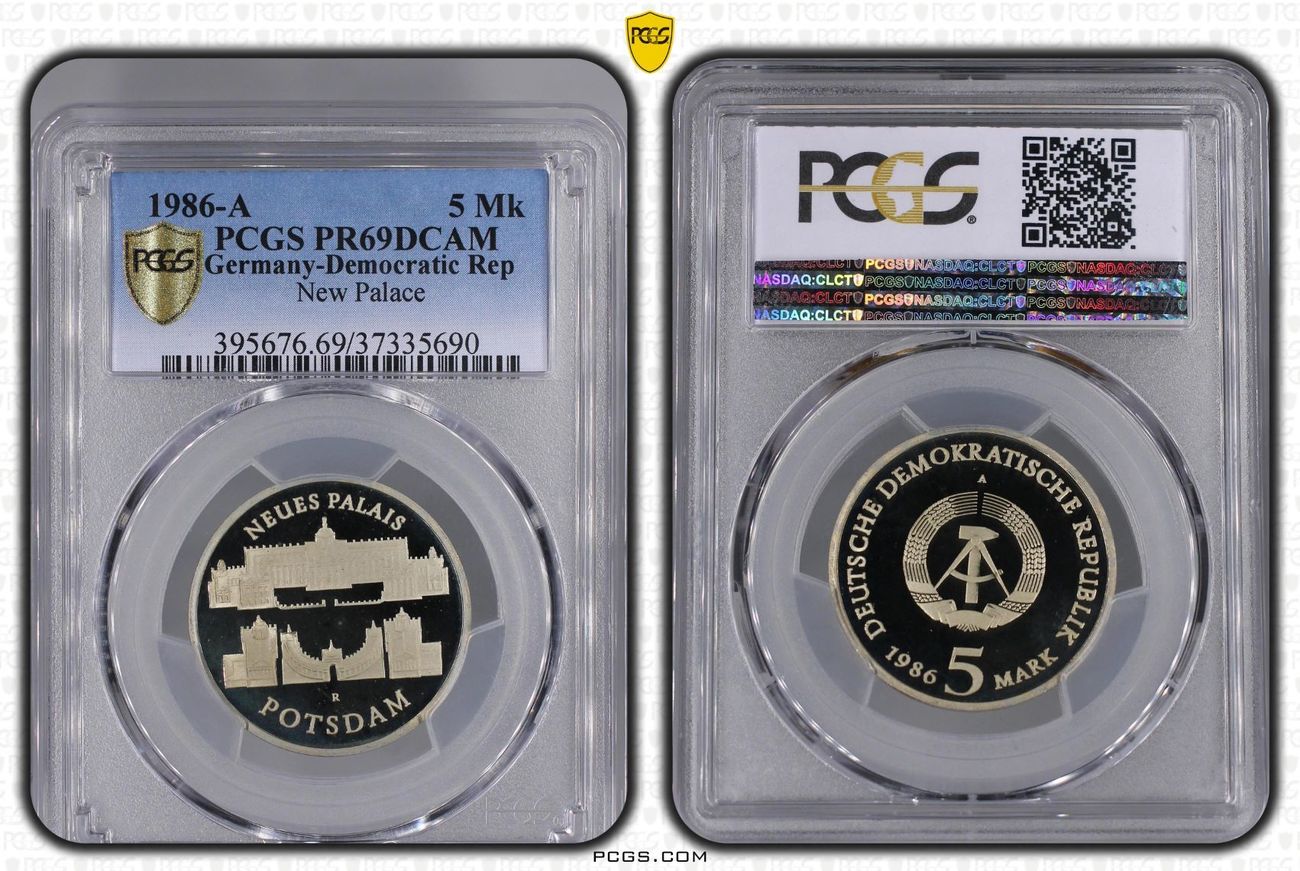 Germany-Democratic Rep 5 Mk 1986-A DDR 5 Mark 1986 Prachtexemplar ...