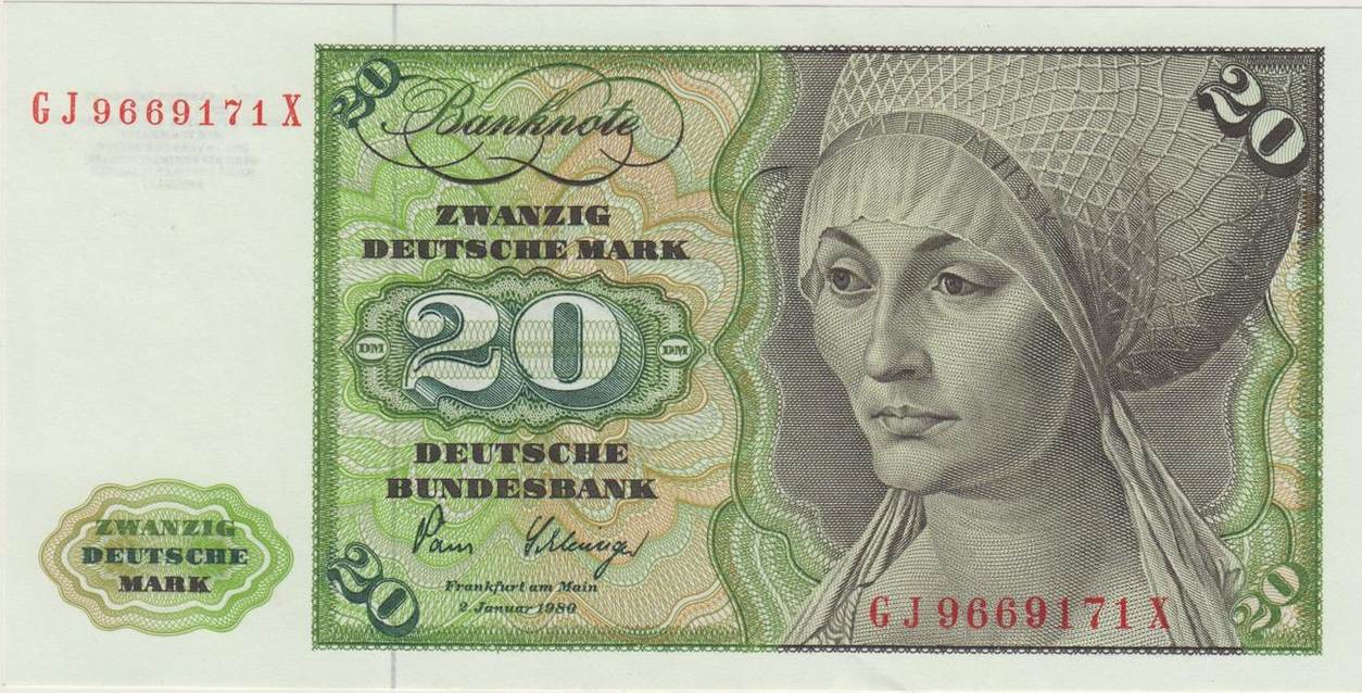 Deutschland 20 DM Banknote 1980 GEM UNC | MA-Shops