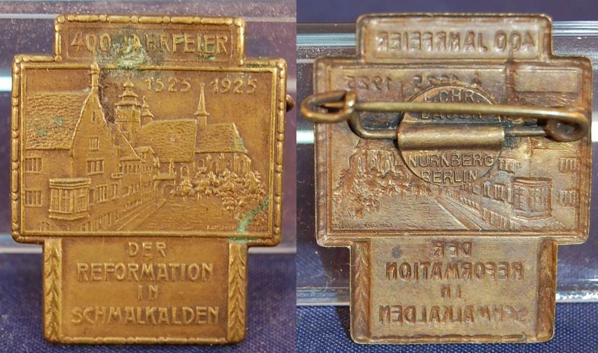 Deutschland Schmalkalden Bronze Anstecker Schmalkalden 1925 Bronze ...