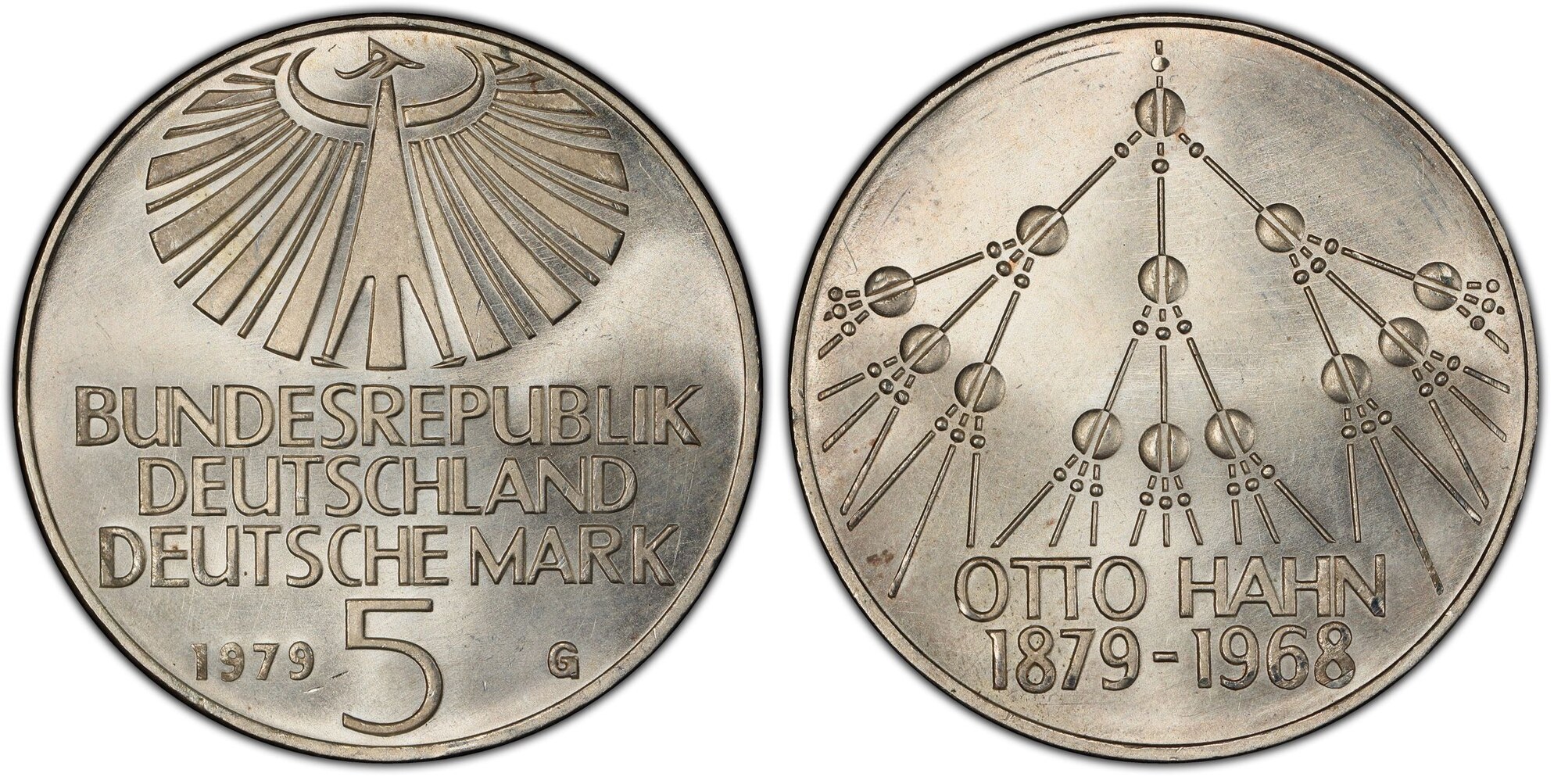 Germany-Federal Rep 5 Mark 1979-G 5 DM 1979 Otto Hahn PCGS zertifiziert ...