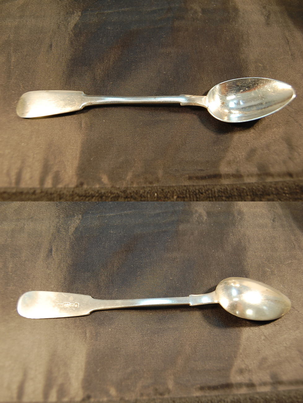 Deutschland / Russland 1879 Russland schöner alter Silberkaffeelöffel, Silber 875 (Punze 84 ...