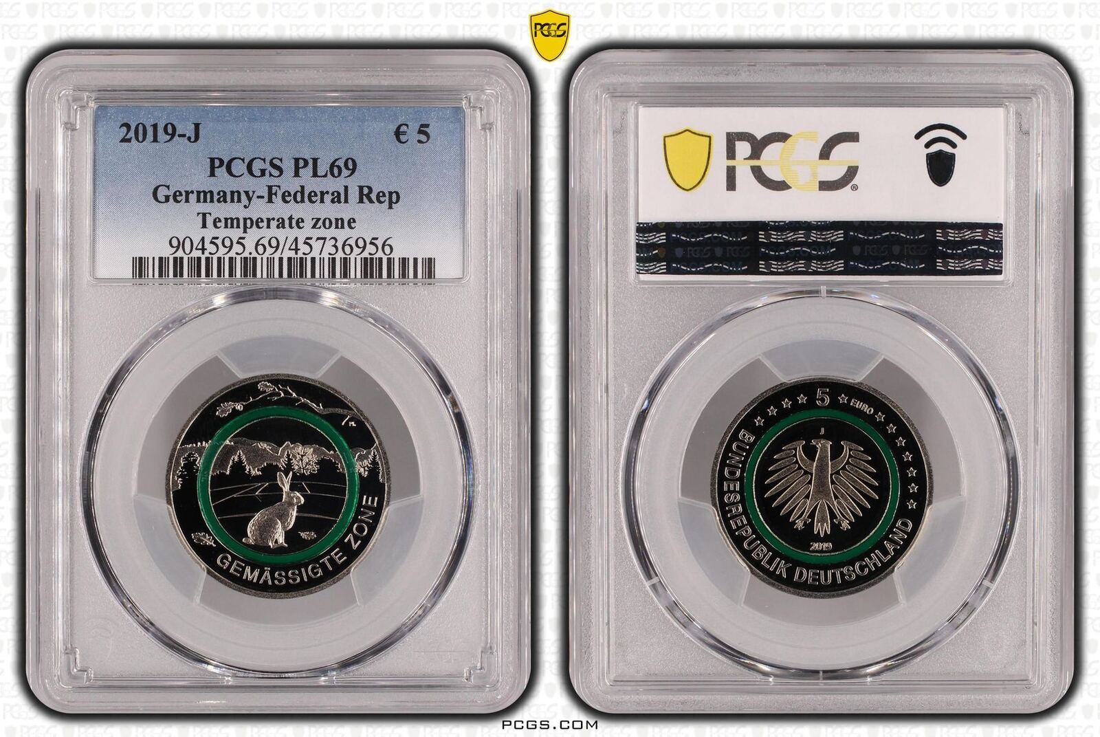 Germany-Federal Rep € 5 2019-J Deutschland 5 Euro Gemäßigte Zone 2019 ...