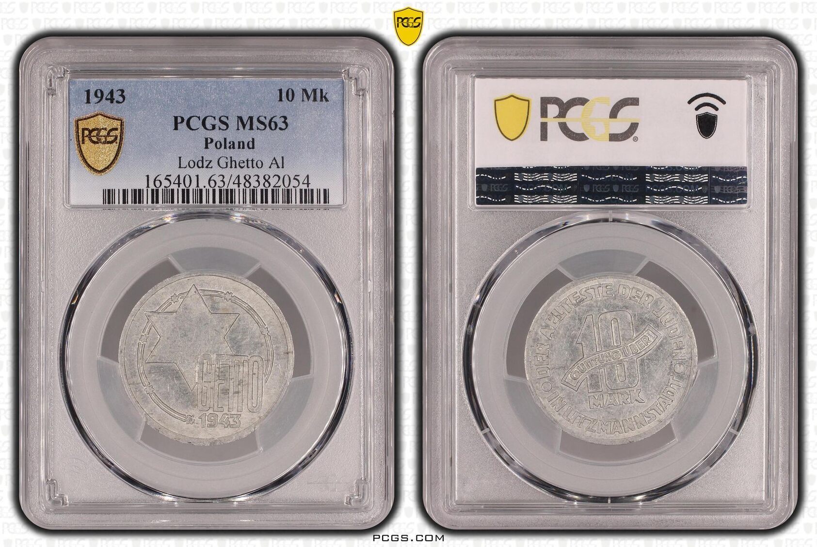 Poland 10 Mark 1943 Getto Litzmannstadt MS63 | MA-Shops