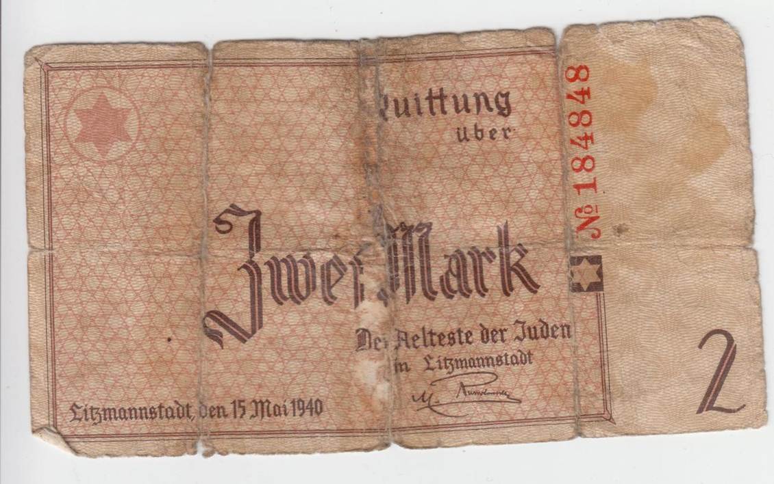 Deutschland / Polen / Getto Litzmannstadt 2 Mark Geldschein, seltenes ...