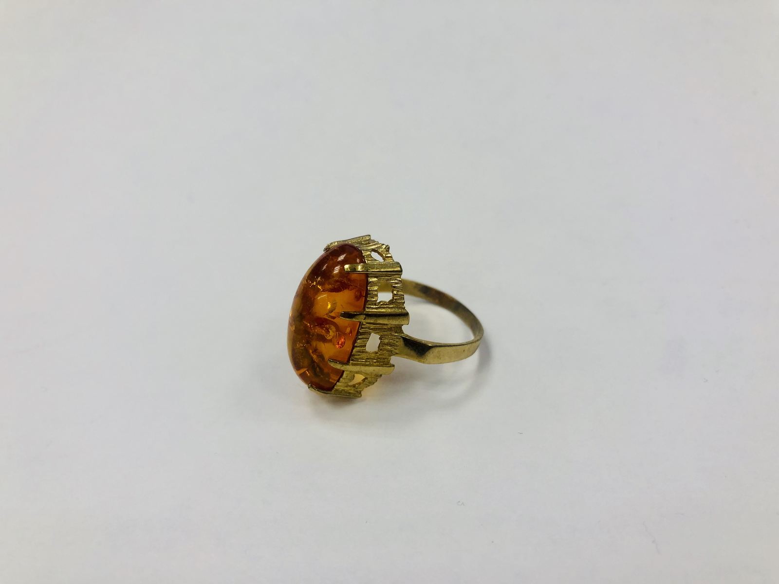 Bernsteinring Bernstein Ring, Gold 333, 3,44g, 56 Ringgröße sehr guter ...