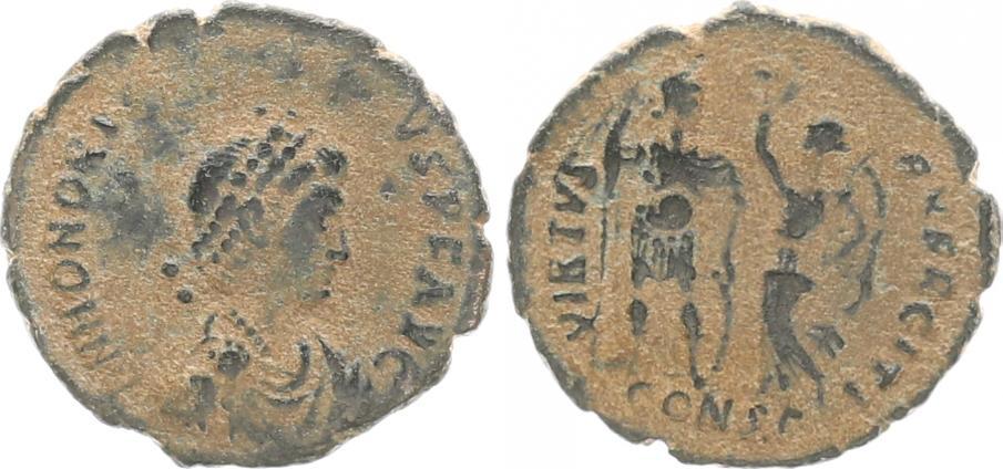Antike / Römische Kaiserzeit Bronze AE3 393-423 Honorius Bronzemünze ...