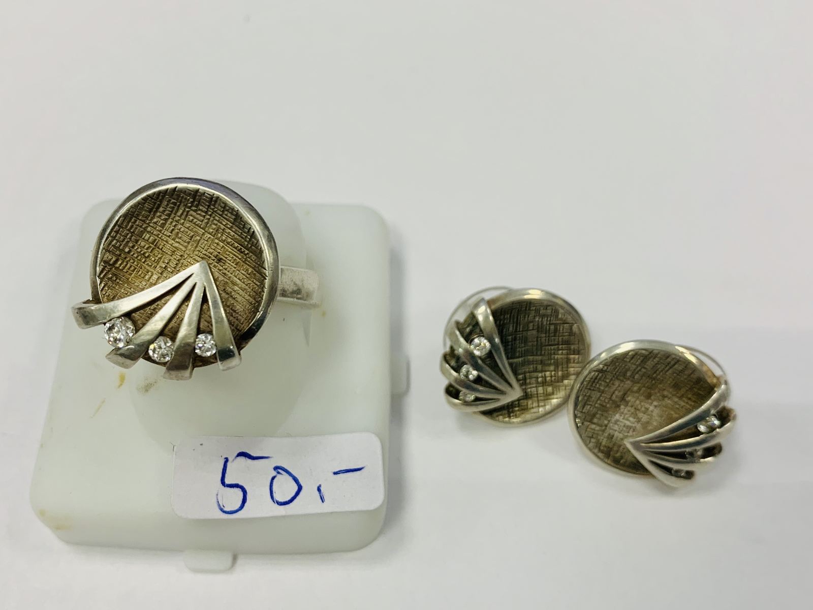 Ring, Ohrringe, Silber 925, 14,51g, Ringgröße 56 | MA-Shops