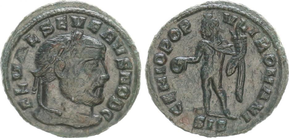 Antike / Römische Kaiserzeit / Severus II. Laureatus AE 18 306-307 ...