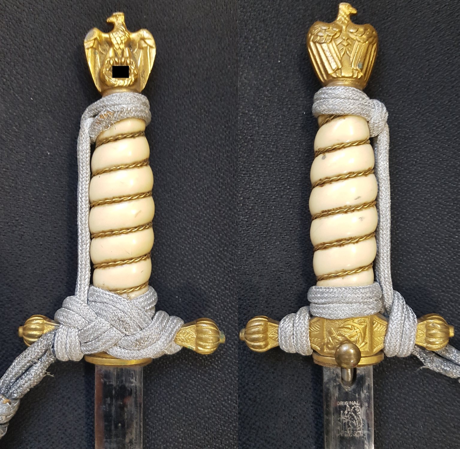 3. Reich Marine Offiziersdolch mit Portepee Wehrmacht Kriegsmarine ...