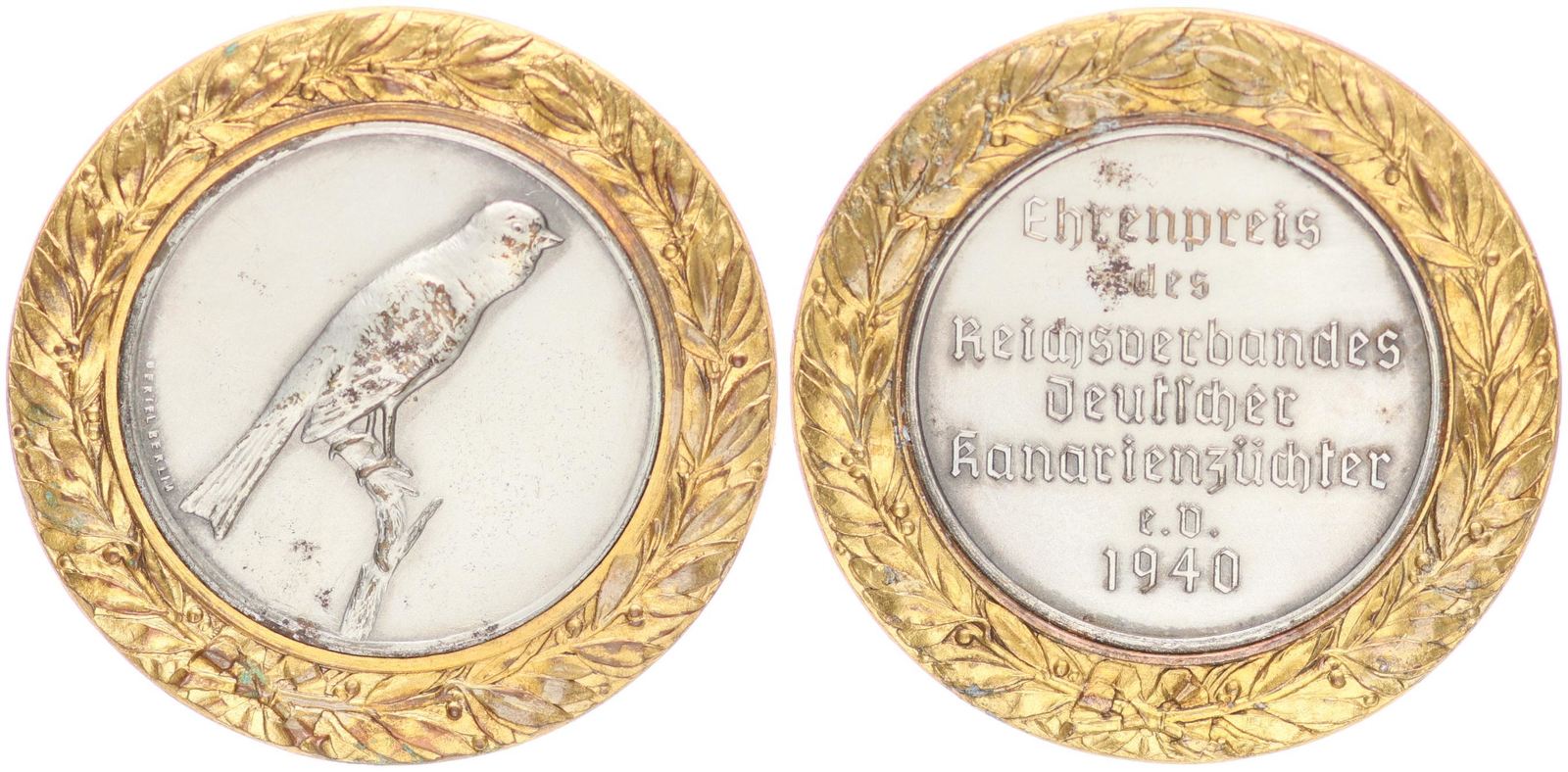 Deutschland/ Goslar ? Medaille Kanarienzüchter Ehrenpreis 1940 Goslar ...