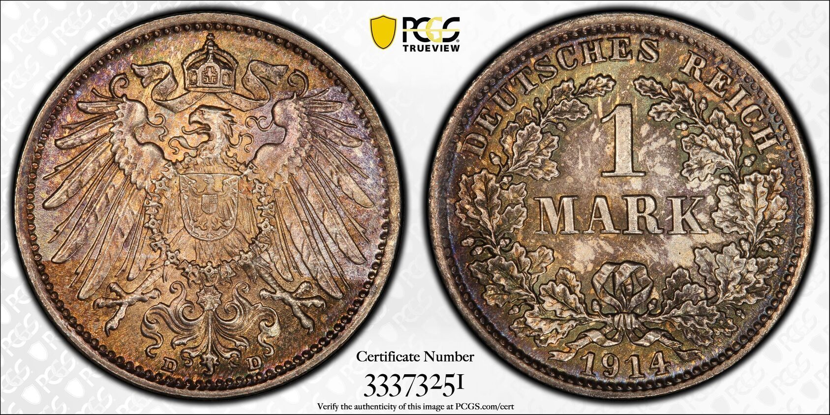 Germany-Empire - Deutsches Kaiserreich Kaiserreich 1 Mark 1914 D ...