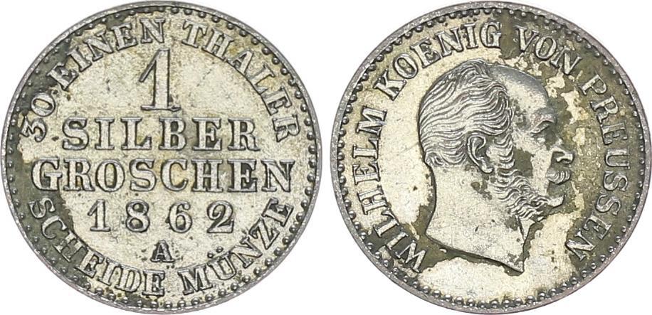 Preußen - Altdeutschland 1 Silbergroschen 1862 A Preußen Silbergroschen ...