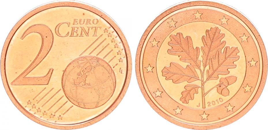 Deutschland 2 Cent 2010 J prägefrisch UNC | MA-Shops